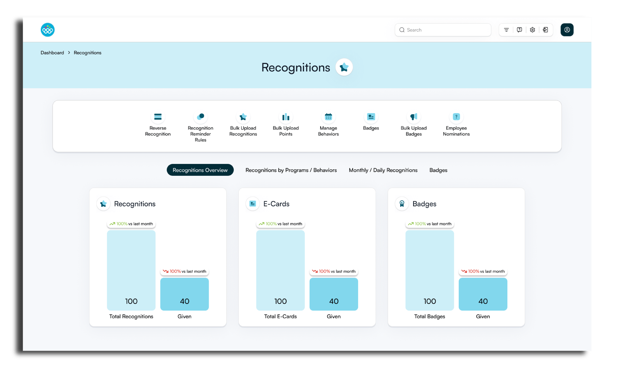 Rewardian | Recognitions Features Page